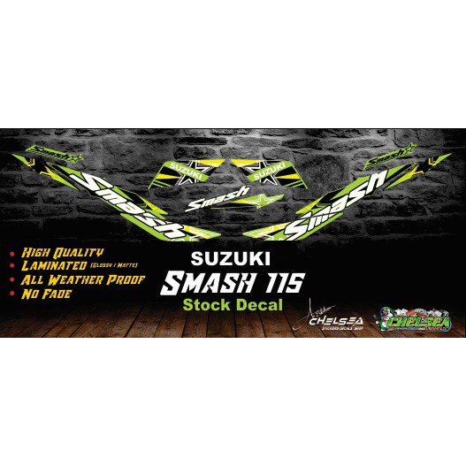 Suzuki Smash 115 Stock Decals / Stickers with freebies | Shopee Philippines