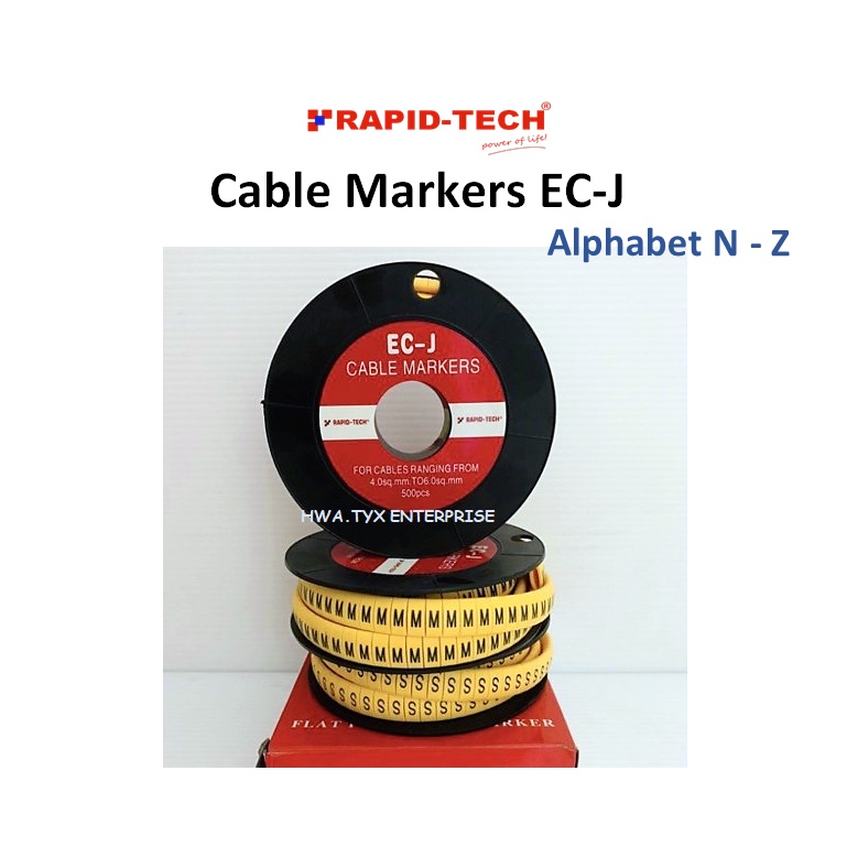 Super !! Cable Marker EC-J Numbering 0 - 9/ + / - Cable Marker, Wire Marker (500pcs = 1Roll ...