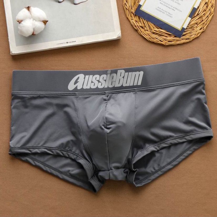 Aussie bum Men Quality Plain Boxer Briefs Man Low Waist Boxers ...