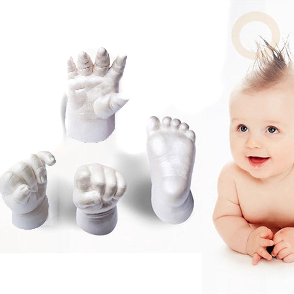 3D Plaster Handprints Footprints Baby Hand & Foot Casting Kit Keepsake ...