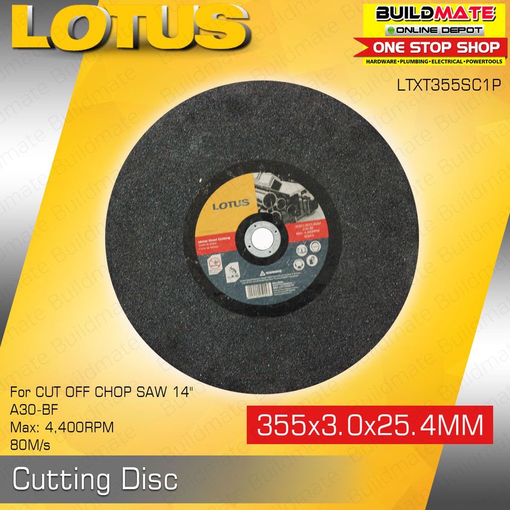 Buildmate x LOTUS Cut Off Disc Cutting Disc for Cut Off Chop Saw 14 ...