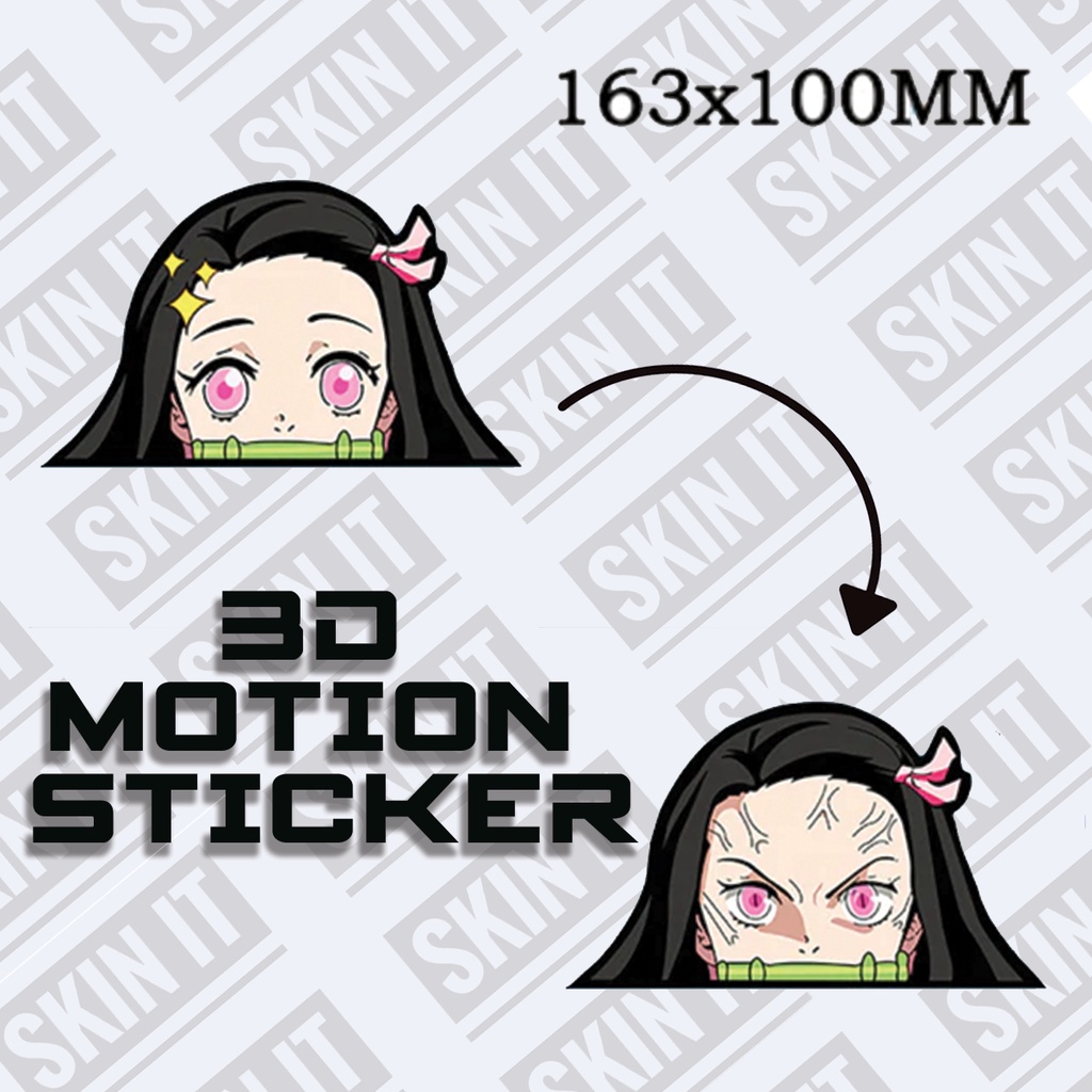 3D Motion Sticker Peeker Nezuko Demon Slayer | Shopee Philippines