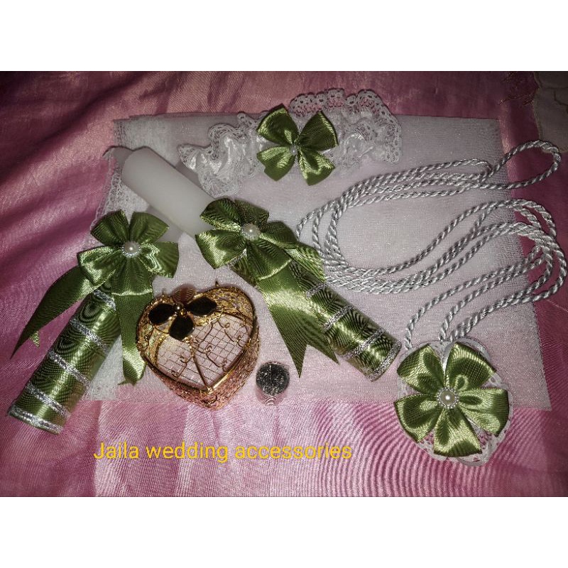 Wedding Accessories Set Candle/Leg garter/Cord string/Sexondary Veil(pm ...