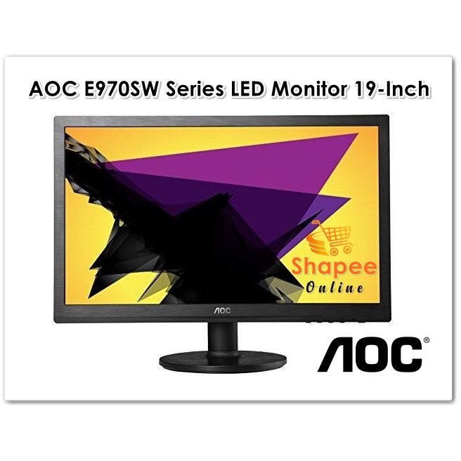 AOC E970SW Series LED Monitor 19-Inch Screen | Shopee Philippines