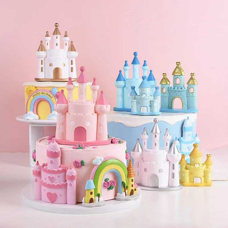 3D Castle Cake Topper Disney Princess Prince Castle Cake Topper-3D ...