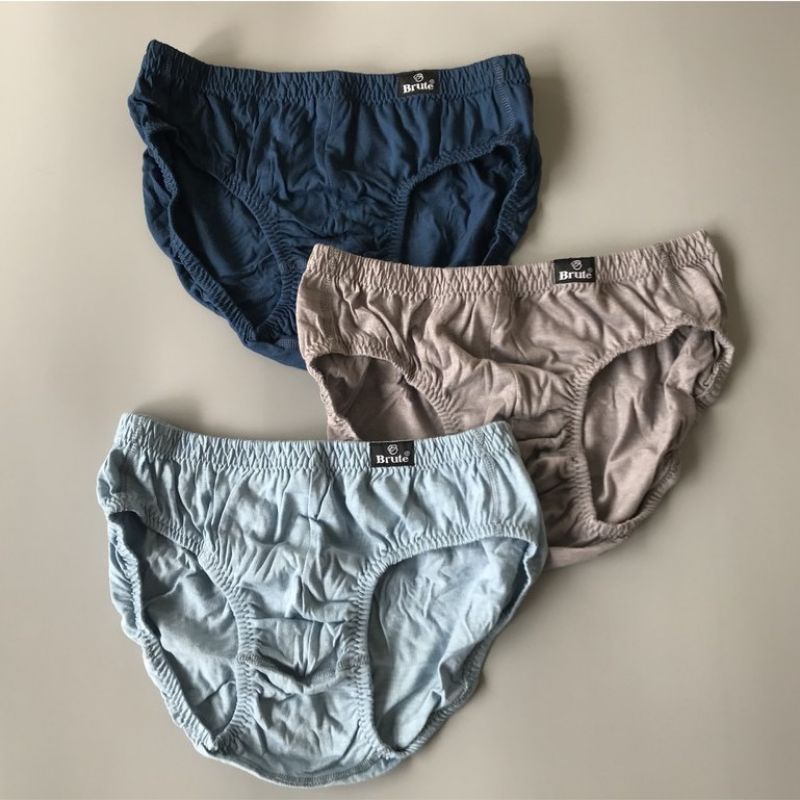 [9779#] Original BRUTE Men's briefs 3 in 1 assorted colors | Shopee ...