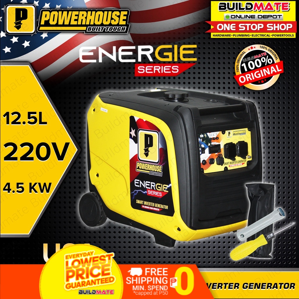 POWERHOUSE ENERGIE SERIES SMART Inverter Gasoline Generator 4.5KW KVA ...