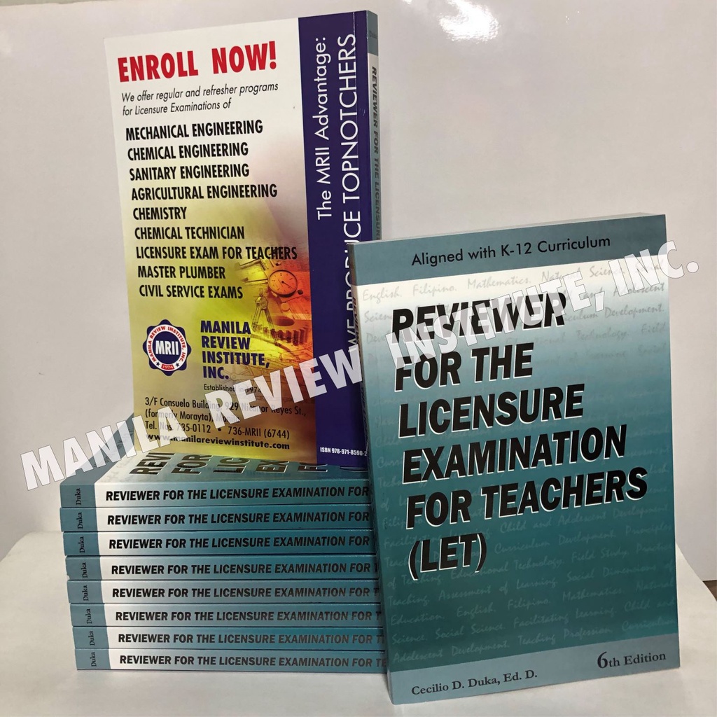 MRII REVIEWER FOR THE LICENSURE EXAMINATION FOR TEACHERS (LET) 6th ...