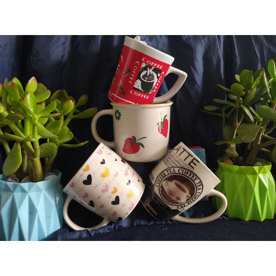 Ceramic Coffee Mug with Cute Designs | Shopee Philippines