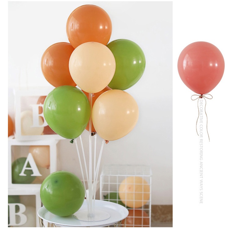 10PCS 10 inch Retro balloon Morandi color wedding balloon balloon chain ...