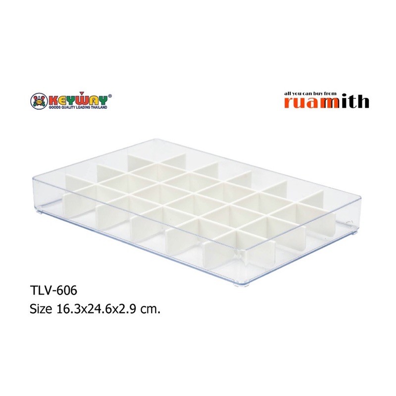 Multipurpose Clear Tray Keyway Acrylic Box TLV-606 (24 Compartments ...