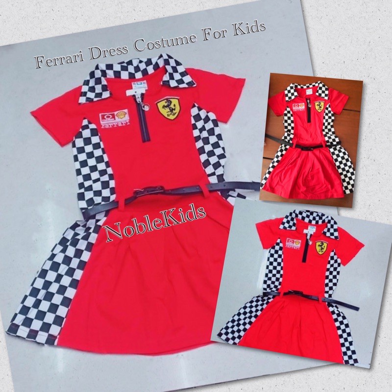 Ferrari Racing Dress Costume For Girls w/cap | Shopee Philippines