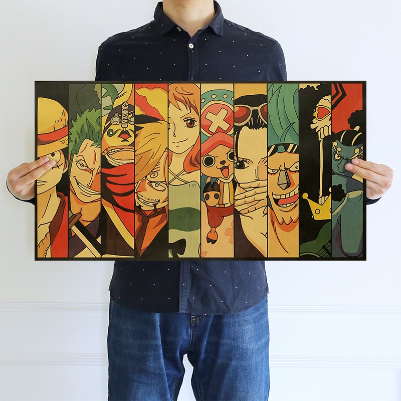 Vintage Large Size Classic Anime Poster One Piece Figure Collection ...