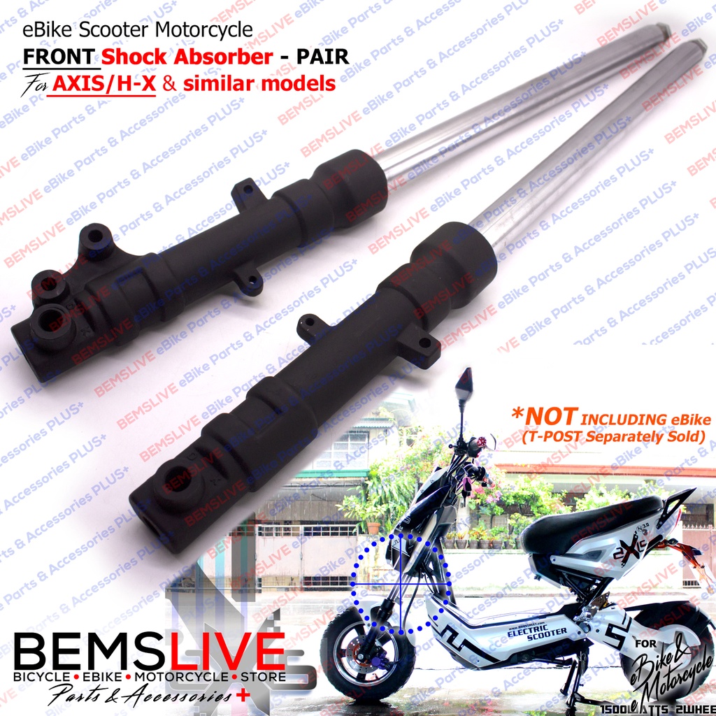 FRONT Shock Absorber (PAIR) for BIG Motorcycle Ebikes AXIS / H-X ...