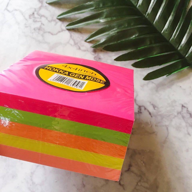 4X4 inch Sticky Note 500pcs (neon color)No shipping Flash express ...