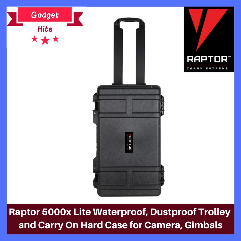 Raptor 5000 AIR Waterproof, Dustproof Trolley and Carry On Hard Case ...