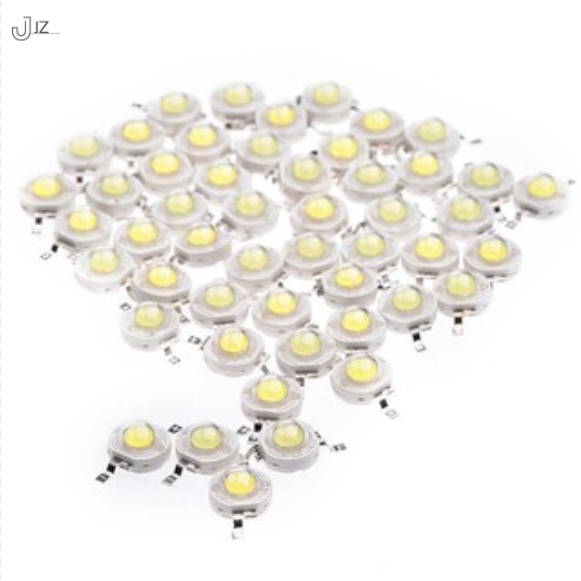 50Pcs 1W Diode High Power Cool White Led Beads 1 Watt Lamp Chip ...