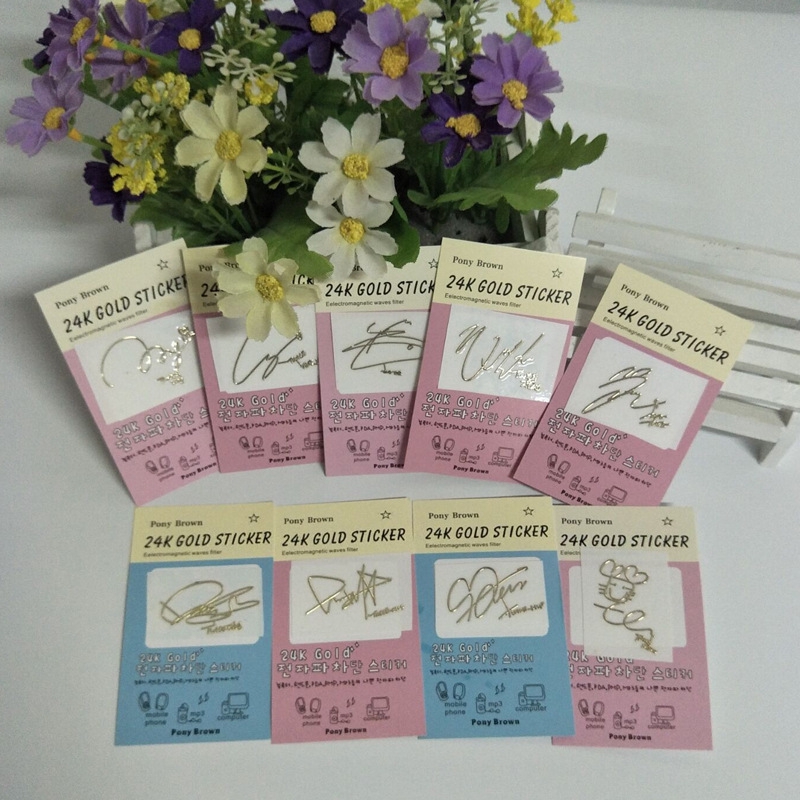 Twice 24k Gold Sticker member signature logo self made peripheral ...