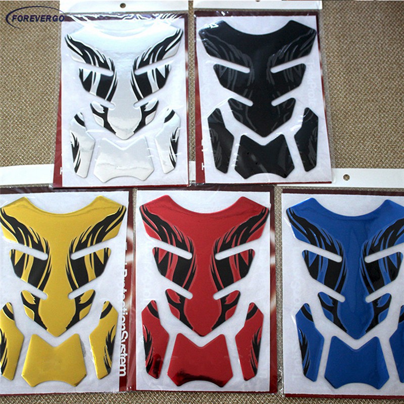 RE 3D PVC Motorcycle Oil Tank Sticker Soft Anti-collision Anti-scratch ...
