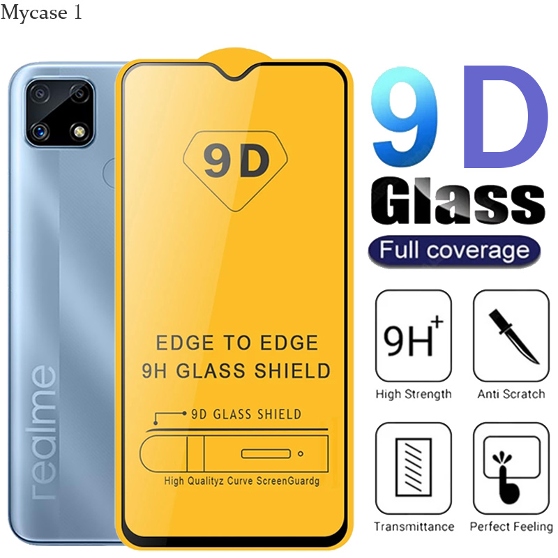 9D Full Cover Tempered Glass For Realme C67 C63 C61 C65 C65s C55 C53 C51 C35 C31 C30 C30s C21y ...