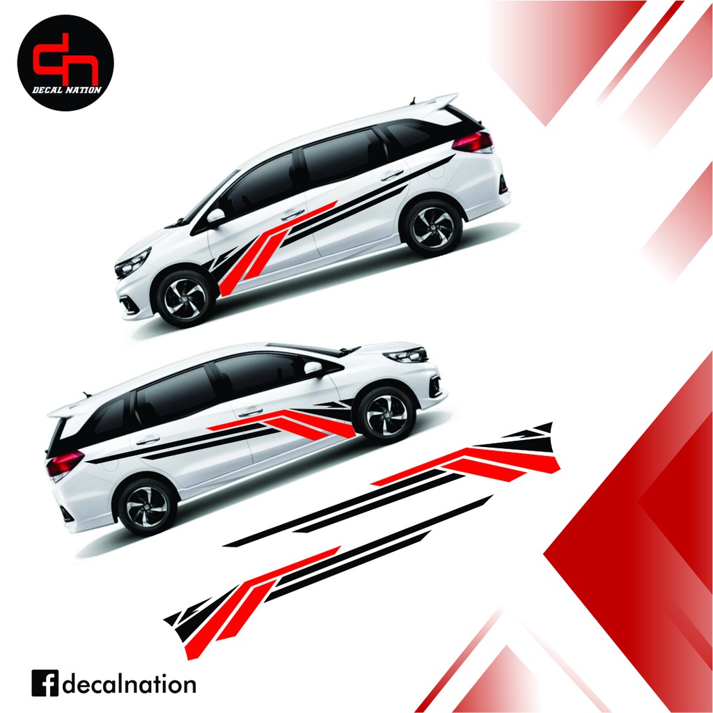 Honda Mobilio Both Side Decals Weatherproof Cut Out Vinyl Sticker Black ...