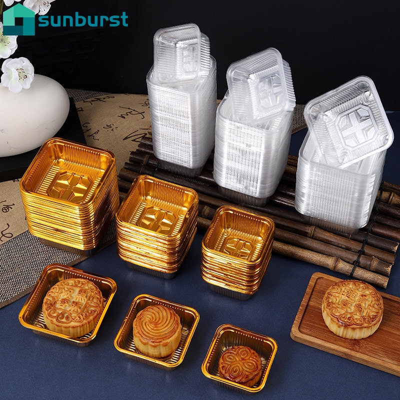 100Pcs Moon Packaging Tray Cake Festival Inner Plate Candy Party Yolk ...