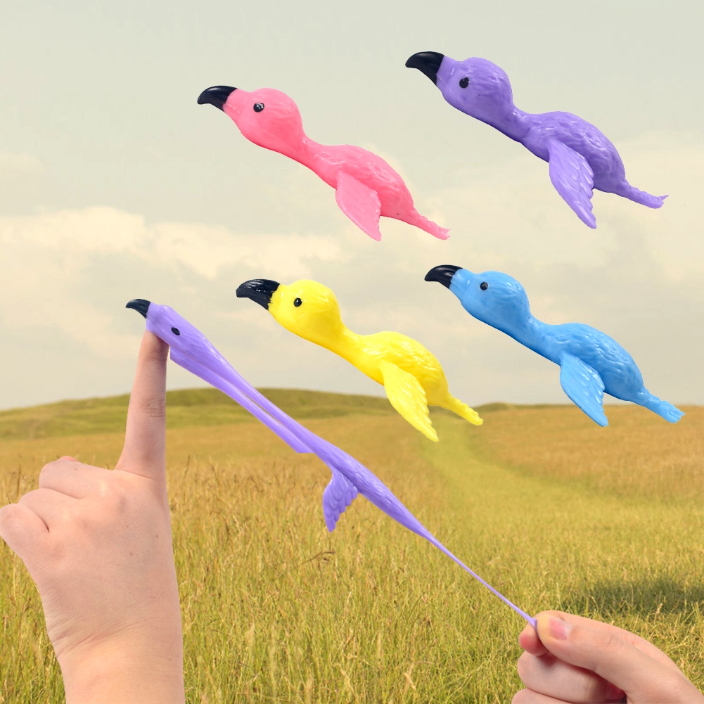 Catapult Launch Finger Ejection Flamingo Chick Elastic Finger Toy ...