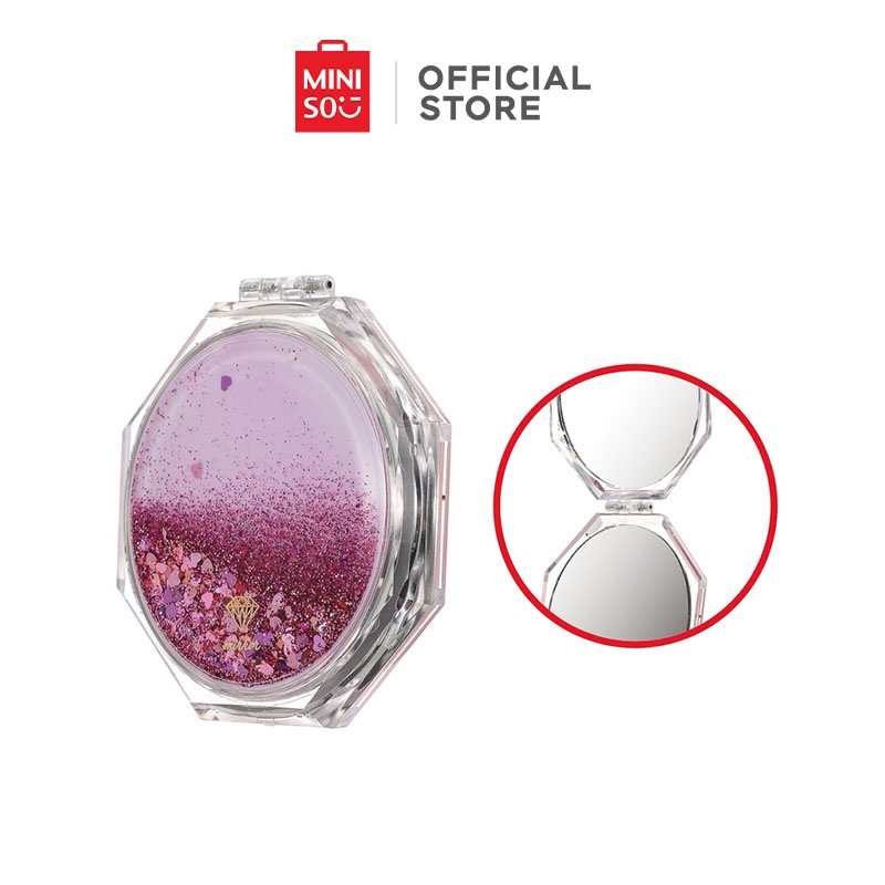 Miniso Illusion Collection Glittering Portable Mini Mirror | Shopee ...