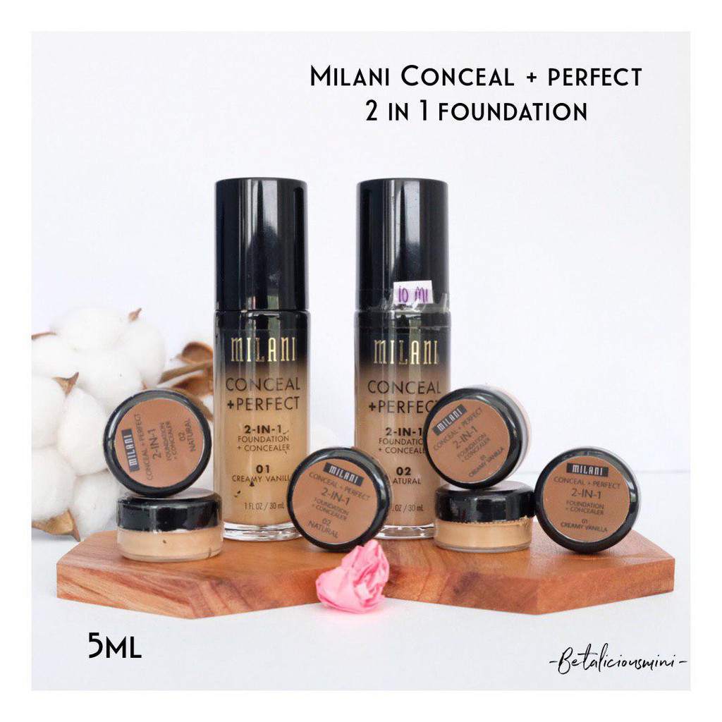 Milani 2 IN 1 FOUNDATION SHARE IN JAR 5ML (SHARE IN JAR) | Shopee ...