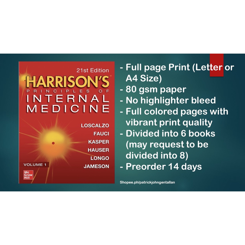 Harrison's Principles of Internal Medicine 21st Edition | Shopee Philippines