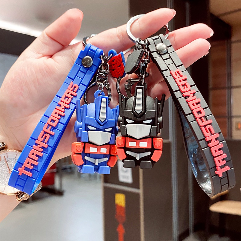 Cartoon Transformers Autobot Optimus Prime Figure Keychain Backpack ...