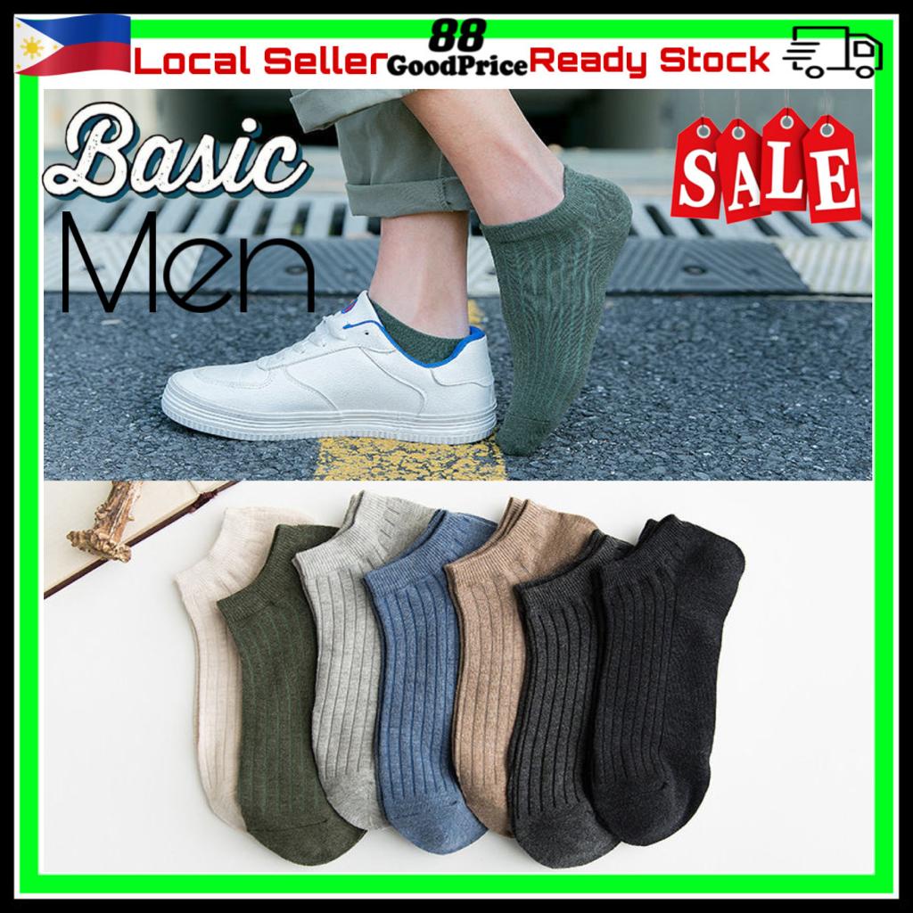 Men Socks Boat Socks Office Working Socks Low Cut Stokin Non-Slip Soft ...