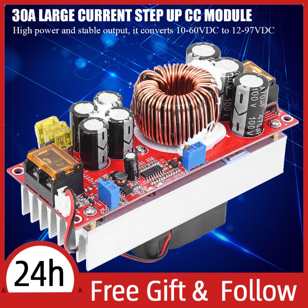 [Seller Recommond] Voltage Step Up Converter Boost CC CV Power Supply Module DC-DC 10-60V to 12 ...