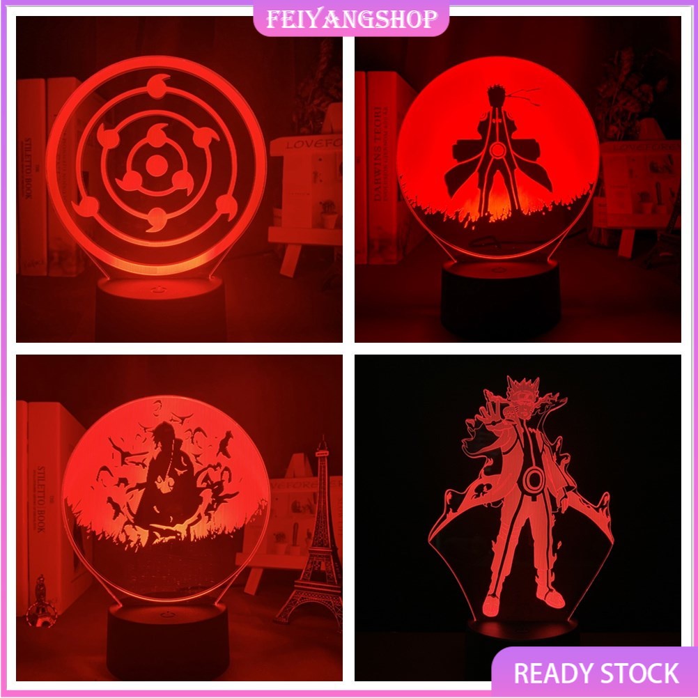Naruto Kakashi Sasuke Gaara Uzumaki Naruto LED Night Light Color ...
