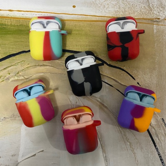 Soft Silicone Multi Colored Earpods Case (i11 and inPods Compatible ...