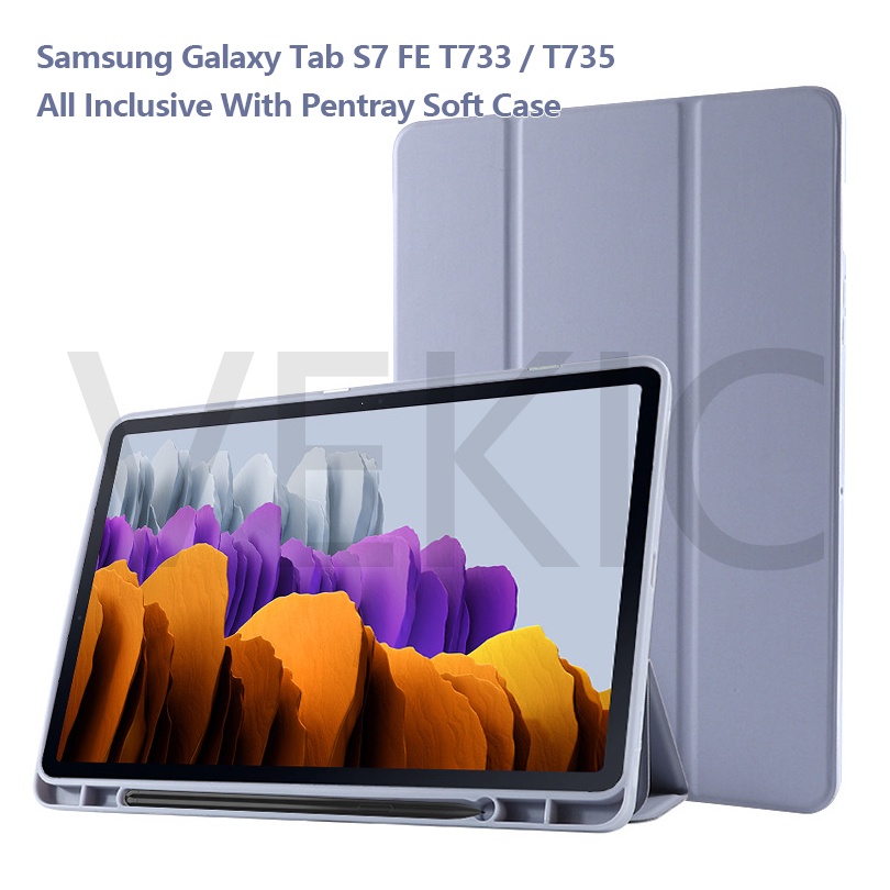 Smart Leather Case For Samsung Galaxy Tab S7 FE 12.4" T735/T733 Quality ...