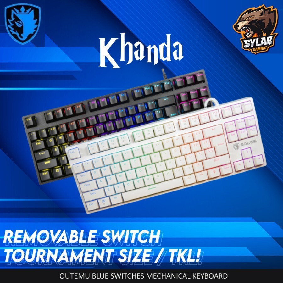 Tkl RGB Sades Khanda Mechanical Gaming Keyboard Removable Switch RGB ...