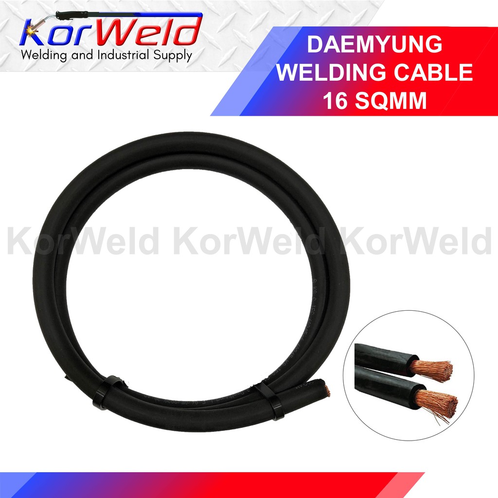 Daemyung Welding Cable WCT 16SQ AWG #5 - #6 (160-200A) (Price/meter) | Shopee Philippines