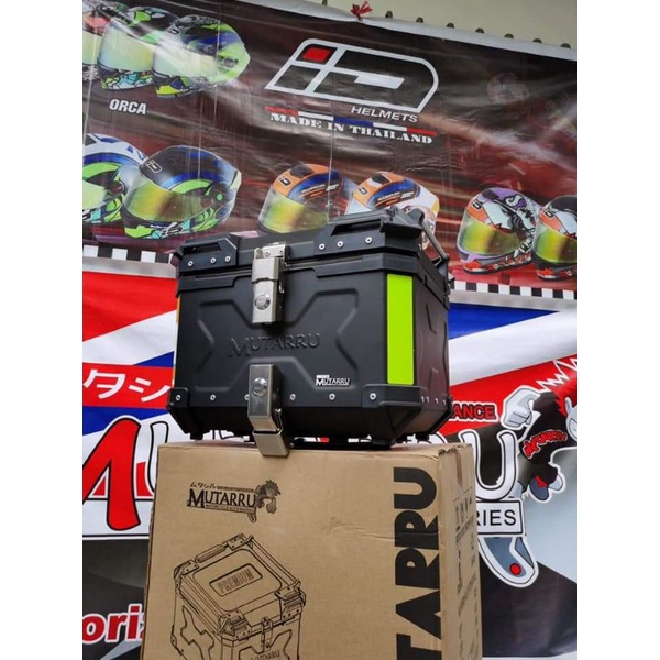 MUTARRU ALLOY TOP BOX TRIPLE X DESIGN 45 LITERS W/ BASE PLATE | Shopee ...