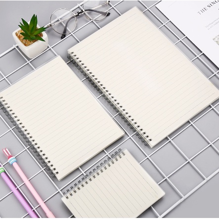 White Binder Notebook Sketchbook A5, with Garter and Hard Plastic Cover ...