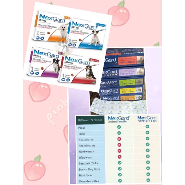 ♠Nexgard and Nexgard Spectra for Dogs with sticker | Shopee Philippines