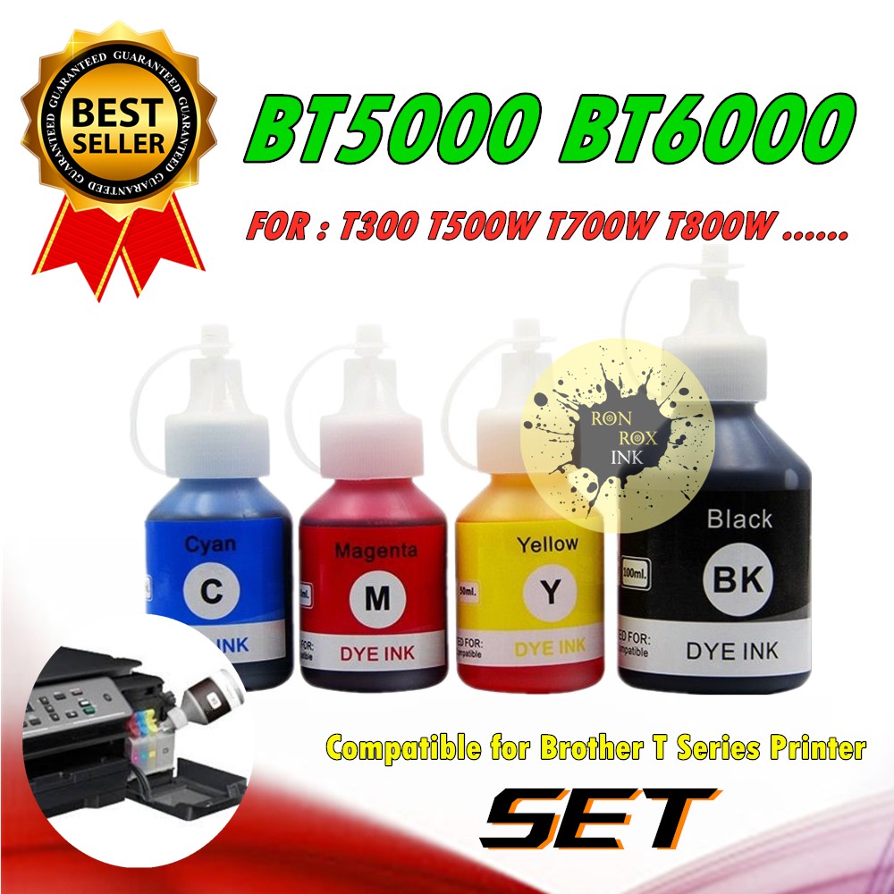 set Compatible Brother Ink BT5000 BT6000 BTD60BK Refill ink For DCP ...