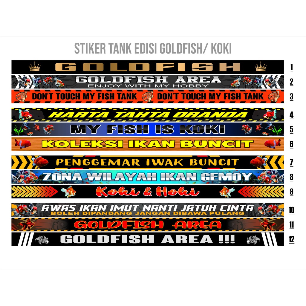 (Can Request Chef fish Edition) aquarium sticker, aquarium sticker ...
