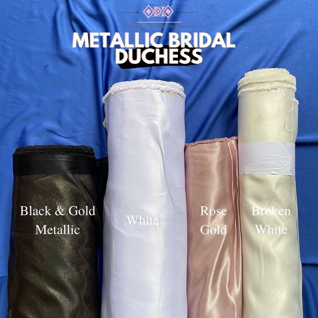 Bridal Royal DUCHESS Gold Metallic Shimmer Premium Bridal Fabric Soft ...