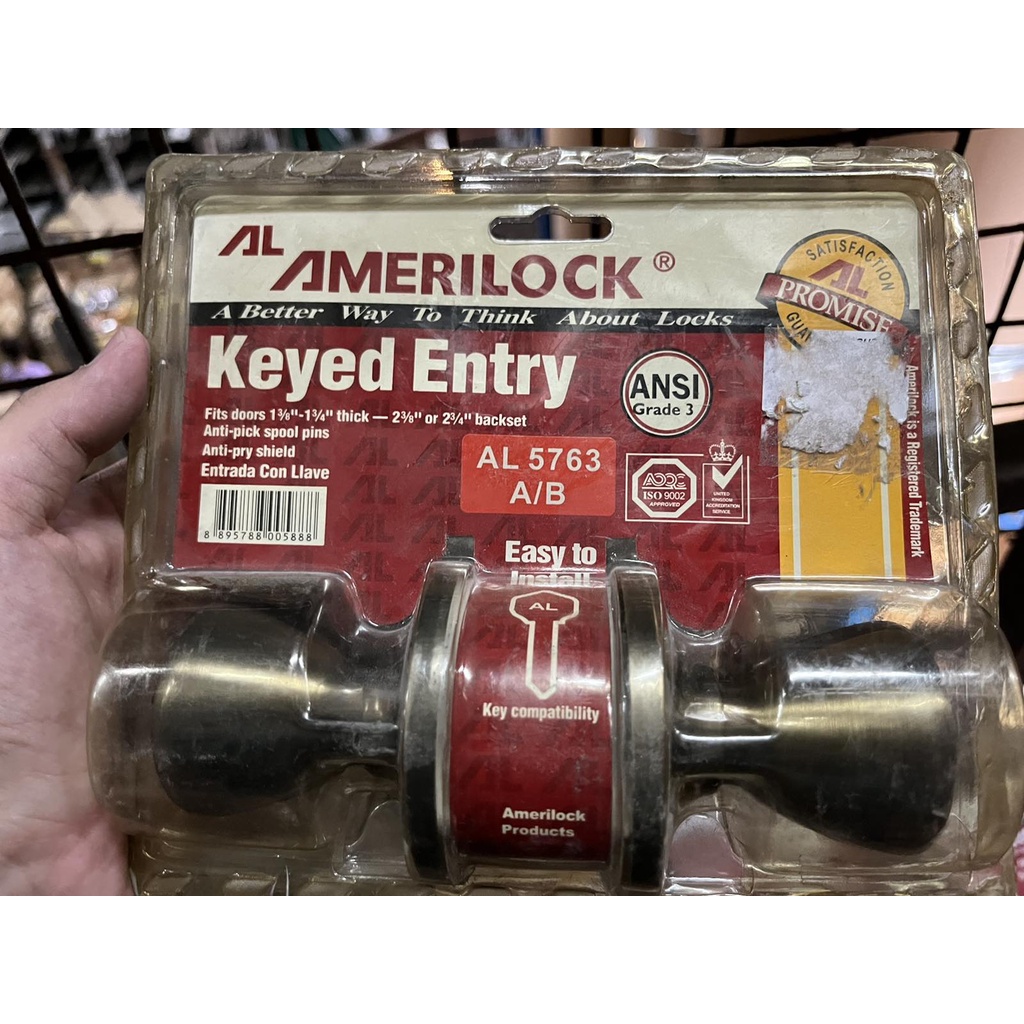 Amerilock entrance lockset 5763 tubular type available in antique and ...