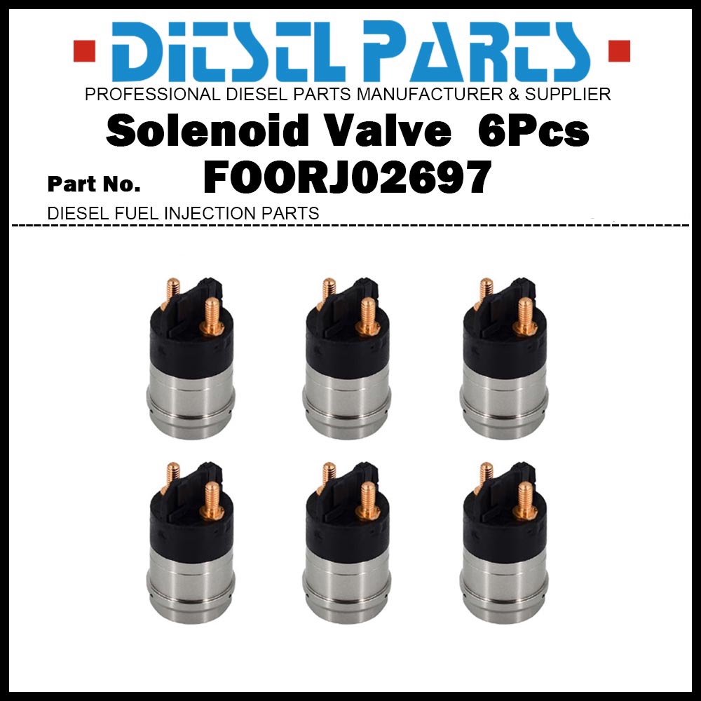 6Pcs Common Rail Fuel Injector Solenoid Valve F00RJ02697 FOORJ02697 for ...