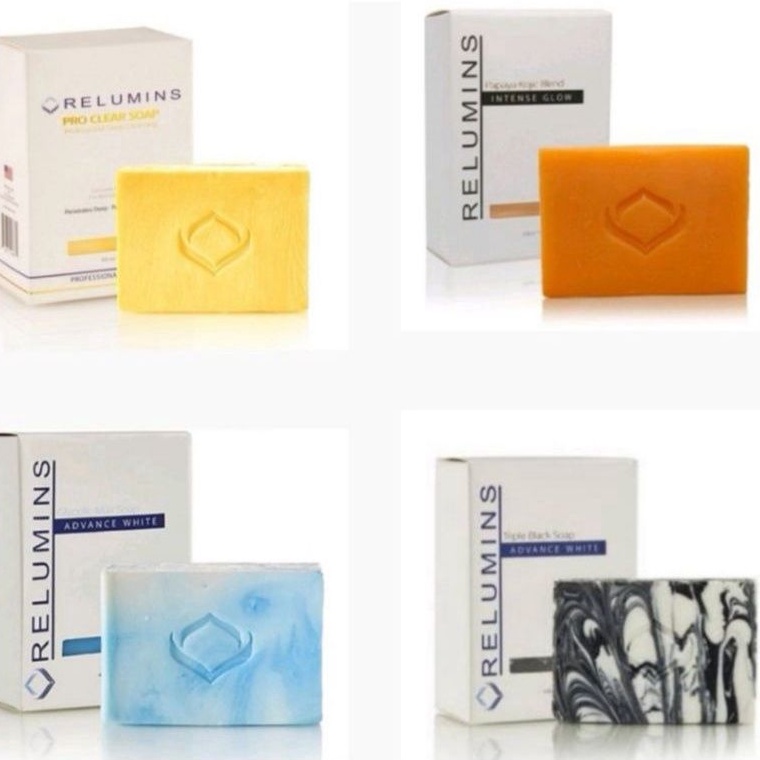 Relumins Soap- Papaya Kojic, Glycolic, Acne Clear and Triple Black ...
