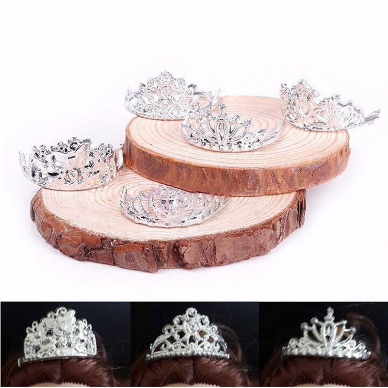 10pcs Girls Crystal Plastic Sliver Crown ที่คาดผม for Barbie | Shopee ...