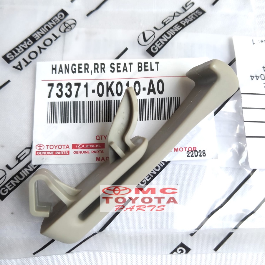 Safety Belt Clamp / Hanger Kijang Innova Fortuner 73371-0K010-A0 ...