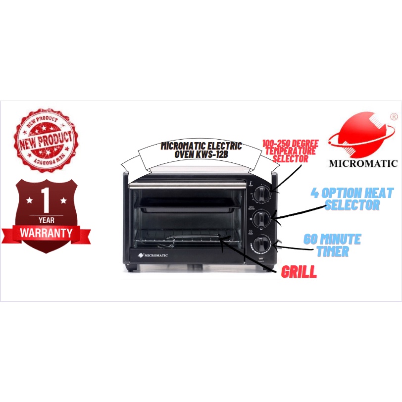 Micromatic Electric Oven KWS-12B | Shopee Philippines